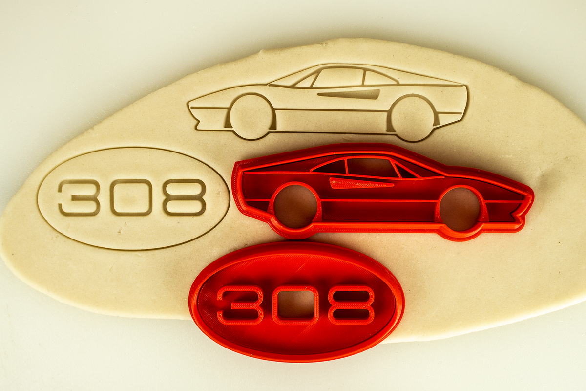 Ferrari 308 Cookie Cutter Set – CarCookieCutters.com
