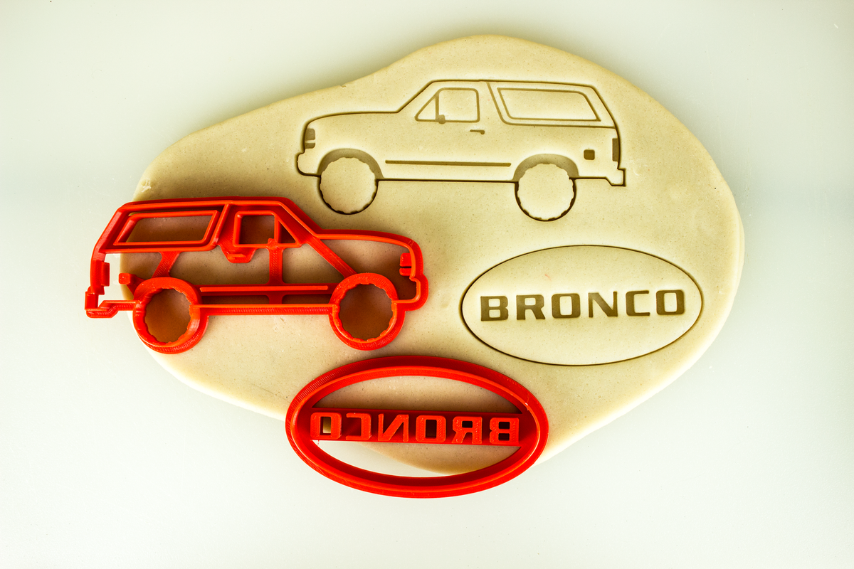 Ford Bronco 5th Fifth Generation Cookie Cutter Set – CarCookieCutters.com